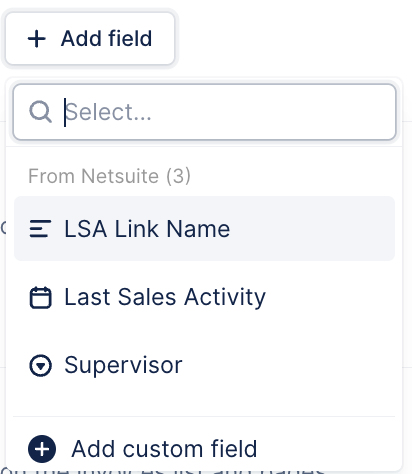 Contact Custom fields – Upflow